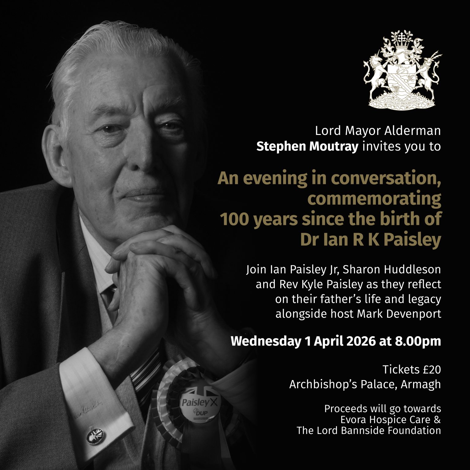 Lord Mayor to host special evening marking 100 years of Dr Ian R K ...